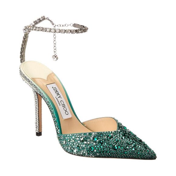 Jimmy Choo | Shoes | Jimmy Choo Saeda 0 Satin Pump Green | Poshmark